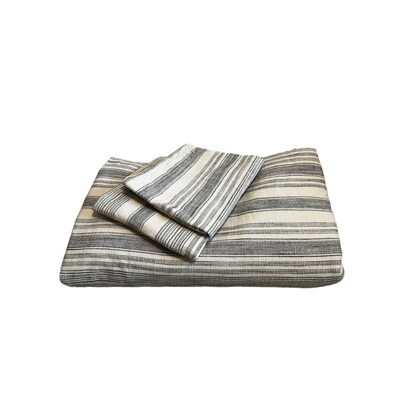 Pottery Barn | Bedding | Pottery Barn Hawthorn Striped King Duvet Cover ...